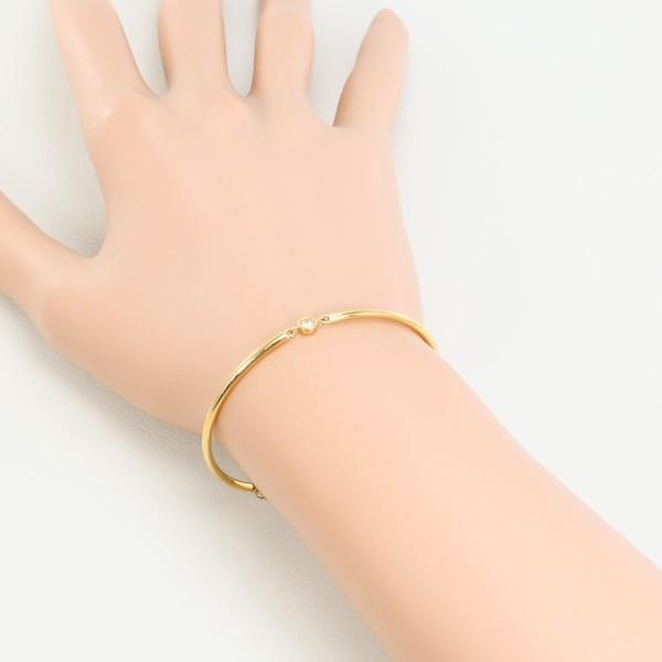 ブレスレット K18 18金 YG イエローゴールド ダイヤ 0.08 総重量約2.1g 約19cm : ワンダープライス Yahoo!店 - 通販 - Yahoo!ショッピング