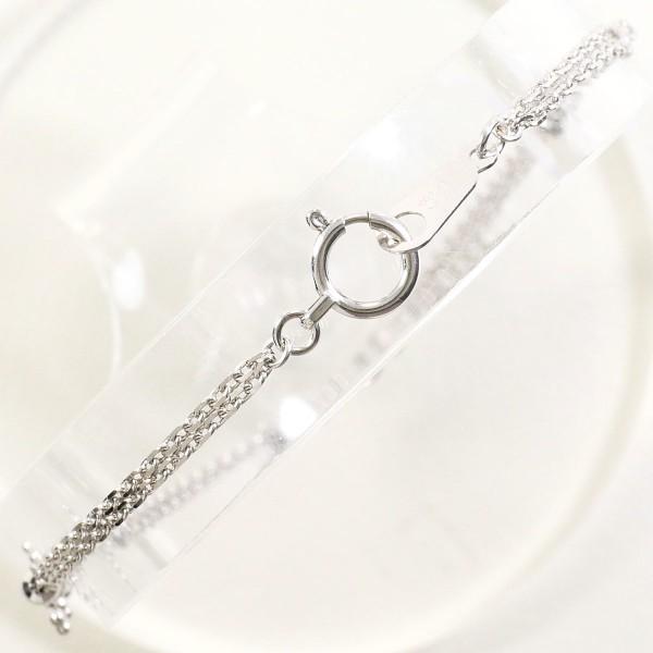 ブレスレット K18 18金 WG ホワイトゴールド 総重量約2.1g 約18cm : ワンダープライス Yahoo!店 - 通販 - Yahoo!ショッピング