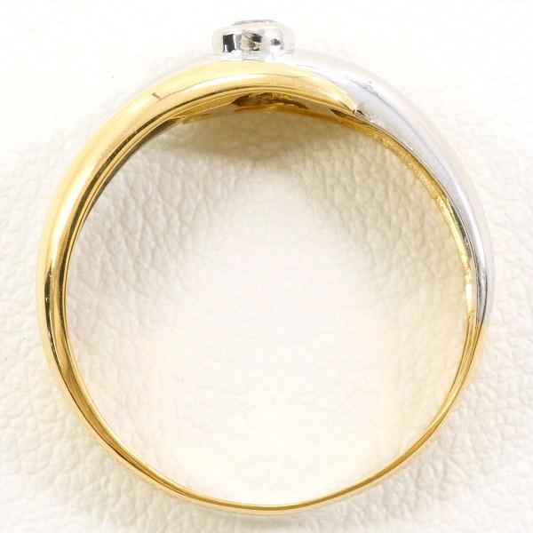 リング PT900 プラチナ K18YG 指輪 14号 ダイヤ 総重量約3.1g : ワンダープライス Yahoo!店 - 通販 - Yahoo!ショッピング