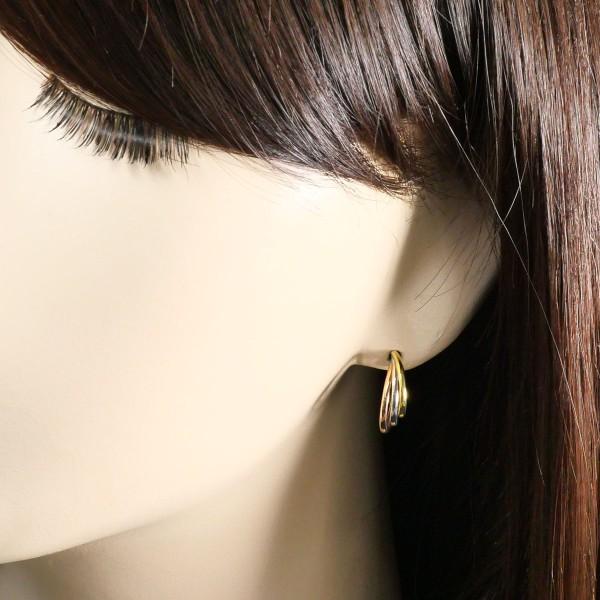 ピアス K18 18金 YG イエローゴールドPG K14WG 総重量約1.3g : ワンダープライス Yahoo!店 - 通販 - Yahoo!ショッピング