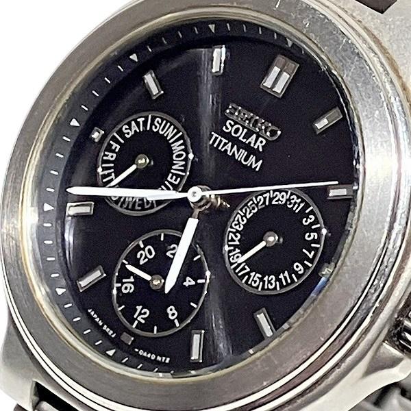 セイコー ソーラー チタニウム 5K2J-0A40 時計 腕時計 メンズ 中古 : ワンダープライス Yahoo!店 - 通販 - Yahoo!ショッピング