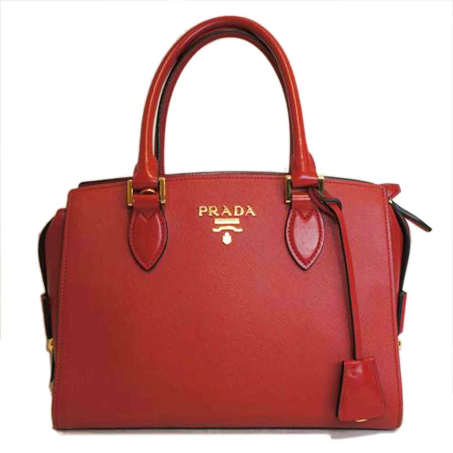 PRADA プラダ/サフィアーノハンド/SAFFIANO+SOFT C FUOCO/1BA164/158/ABランク/92【中古】 : ワンダーレックスヤフー店 - 通販 - Yahoo!ショッピング