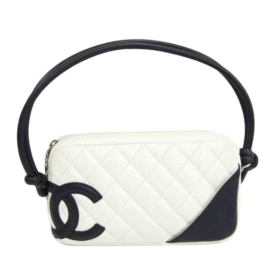 CHANEL シャネル/カンボンラインミニポーチ/白/黒/889****/ABランク/82【中古】 : ワンダーレックスヤフー店 - 通販 - Yahoo!ショッピング
