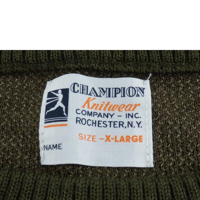 Champion チャンピオン/クルーネックジャカードニット/C3-QA01/XL/ABランク/64【中古】 :9264640877656 ...