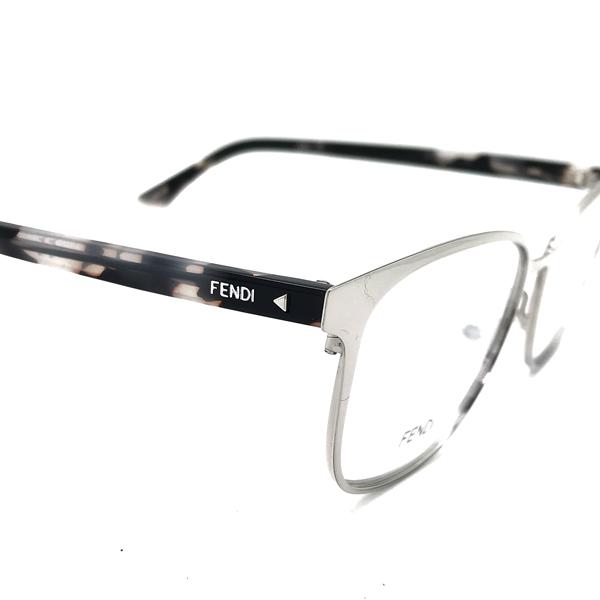 FENDI メガネフレーム フェンディ ブランド シルバー 眼鏡 00FF-0386-010 : WOODNET - 通販 - Yahoo ...