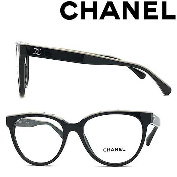 CHANEL シャネル ブラック×ベージュメガネフレーム 眼鏡 0CH CHANEL シャネル ブラック×ベージュメガネフレーム 眼鏡 0CH
