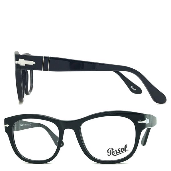 PERSOL ペルソール メガネフレーム ブランド ブラック 眼鏡 0PO-3270-95 : WOODNET - 通販 - Yahoo!ショッピング