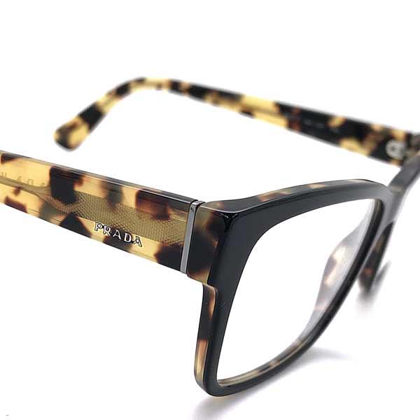 PRADA（プラダ） メガネフレーム ブランド ブラック×ライトマーブルブラウン 眼鏡 0PR-15VV-NAI1O1 : WOODNET ...