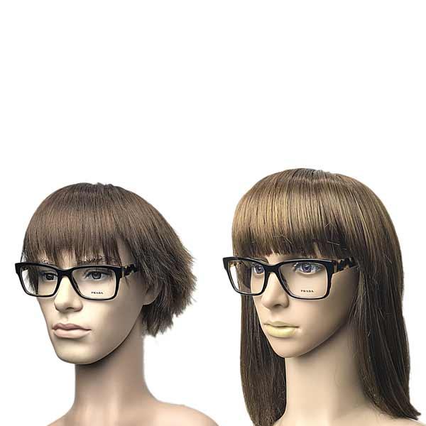 PRADA（プラダ） メガネフレーム ブランド ブラック×ライトマーブルブラウン 眼鏡 0PR-15VV-NAI1O1 : WOODNET ...