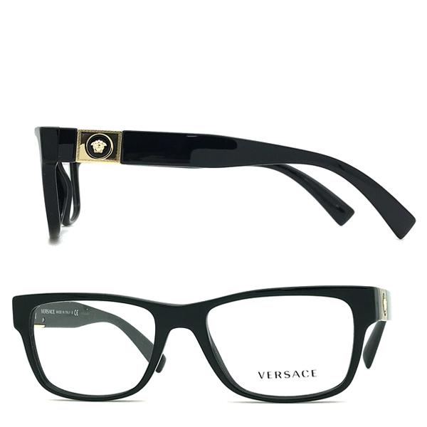 VERSACE（ヴェルサーチェ） メガネフレーム ブランド ベルサーチ ブラック 眼鏡 0VE-3295-GB1 : WOODNET - 通販 ...