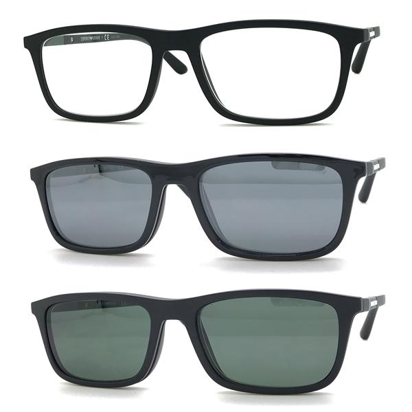 EMPORIO ARMANI エンポリオ アルマーニ サングラス マグネット式 メガネフレームセット EMP-EA-4160-5042-1W ...
