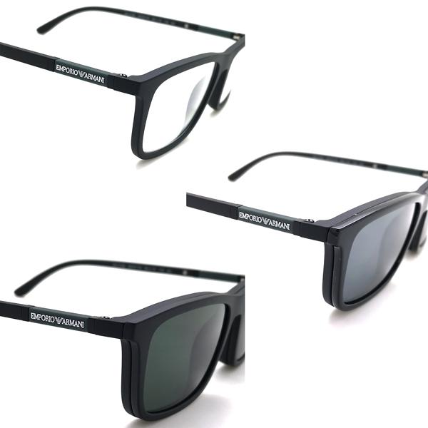 EMPORIO ARMANI エンポリオ アルマーニ サングラス マグネット式 メガネフレームセット EMP-EA-4160-5042-1W ...