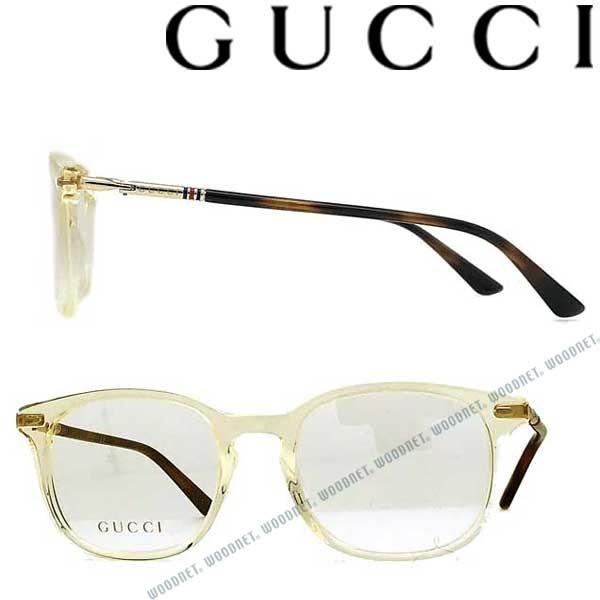 GUCCI グッチ クリアライトイエロー メガネフレーム ブランド 眼鏡 GUC-GG-0390O-008 : WOODNET - 通販 ...