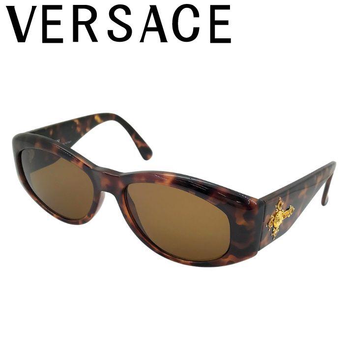 ヴェルサーチェ ロゴ サングラス ブラック ゴールド プラスチック