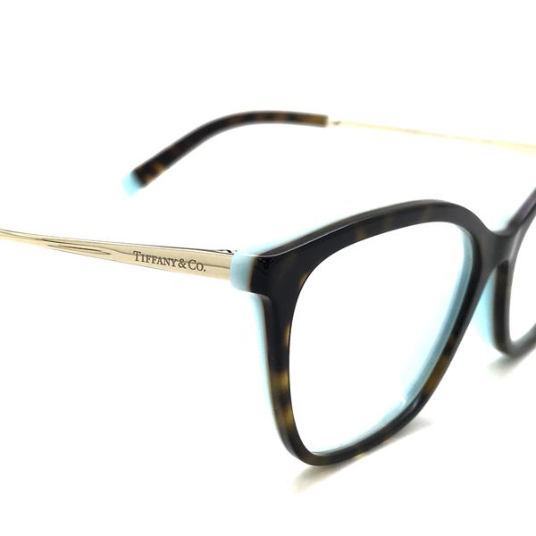 TIFFANY&Co. ティファニー メガネフレーム ブランド マーブルブラウン×スカイブルー×ゴールド 眼鏡 TF2205F-8134 ...