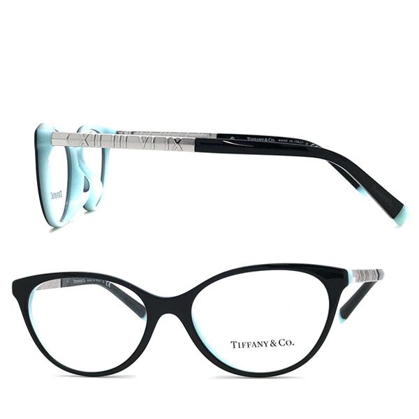 TIFFANY&Co.（ティファニー） メガネフレーム ブランド ブラック×シルバー×スカイブルー 眼鏡 TF2212F-8055 ...