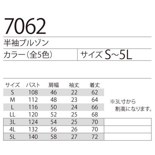 BURTLE バートル 7062 半袖ブルゾン ユニセックス : WORCTION - 通販 - Yahoo!ショッピング