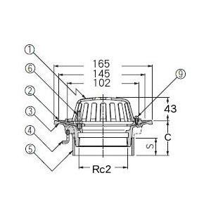 カネソウ / ルーフドレン / たて引き用打込型 ESR-2 50 :esr-2-50:ワークパーツ - 通販 - Yahoo!ショッピング