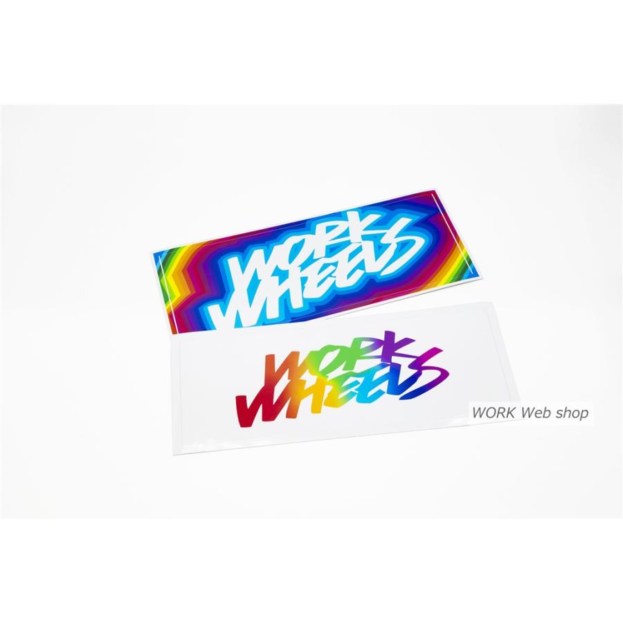 WORK WORK(ワーク) ステッカー WORK Wheelsロゴ ポップでカラフルな2色をご用意 : ワーク公式 WORK WHEELS ...