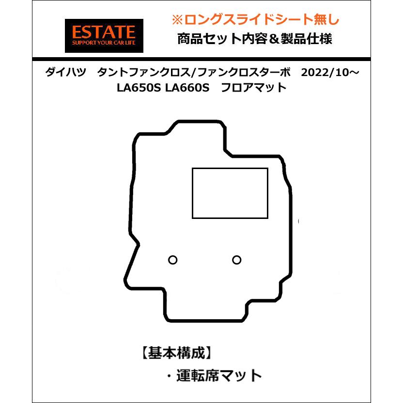 タント ダイハツ ファンクロス LA650S LA660S 運転席のみ パーツ フロアマット ナチュラルシリーズ : フロアマット専門店 ESTATE - 通販 - Yahoo!ショッピング