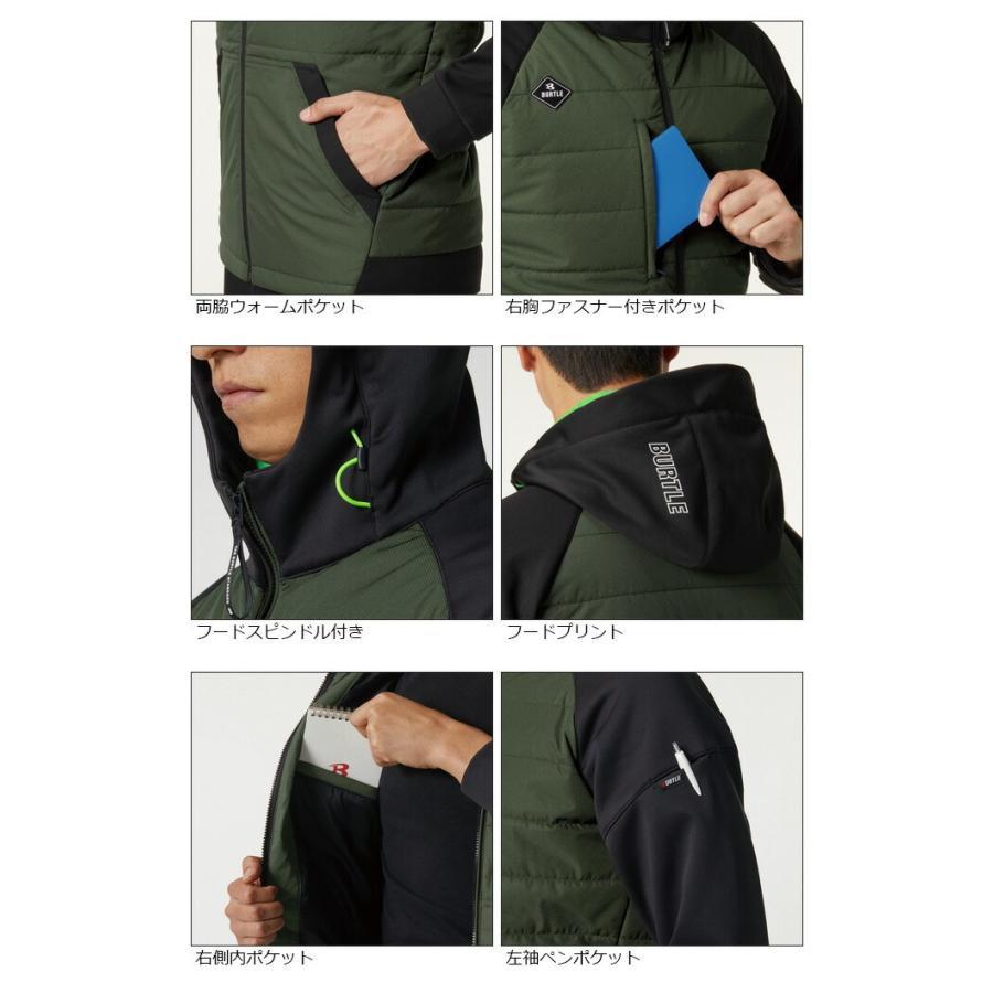 BURTLE（バートル） 【在庫限り特価】バートル 防寒ジャケット ヒーターフーディジャケット 2023AW 新作 BURTLE 3220 秋冬 サーモクラフト対応 メンズ レディース 作業着 ...