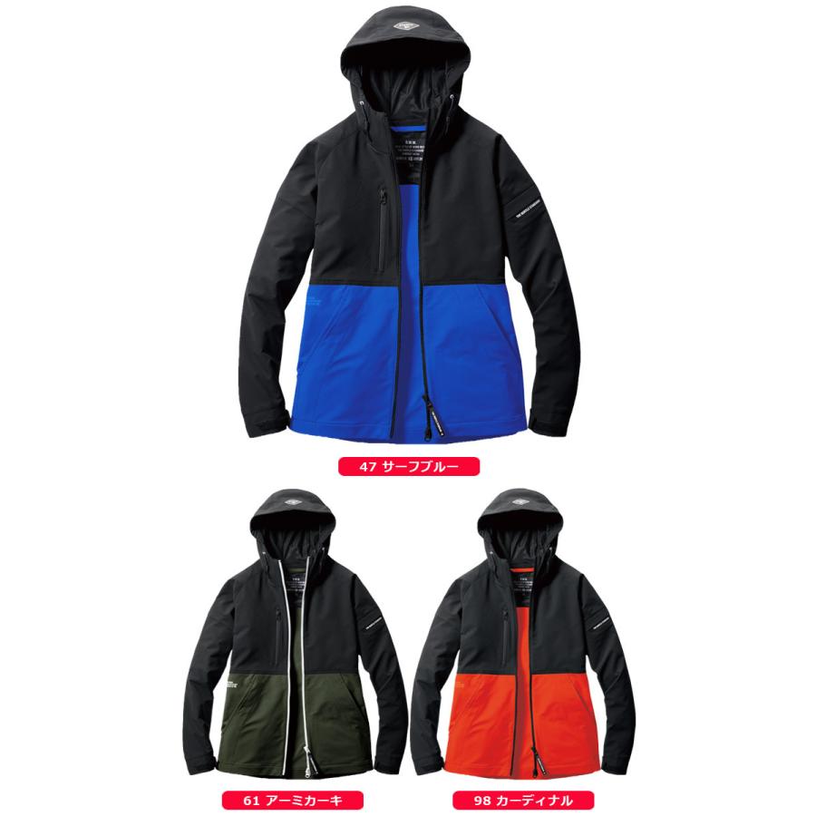 BURTLE（バートル） 4WAYストレッチ フーディジャケット 9505 秋冬 春夏 メンズ レディース ジップパーカー 帯電防止 耐久 撥水 防汚 9501シリーズ 作業服 爆買 ...
