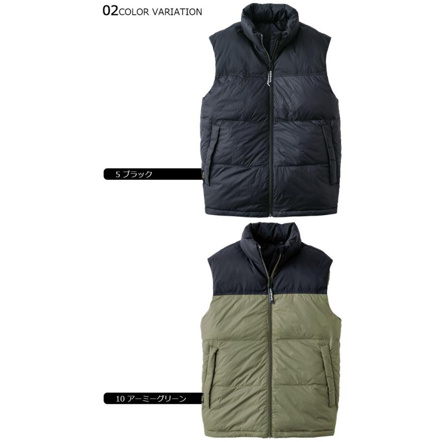 EVENRIVER（イーブンリバー） 防寒ベスト コーデュラ ダウンベスト GR2005 EVENRIVER メンズ レディース 秋冬 防風 保温 軽量 アウター アウトドア 作業着 作業服 ...