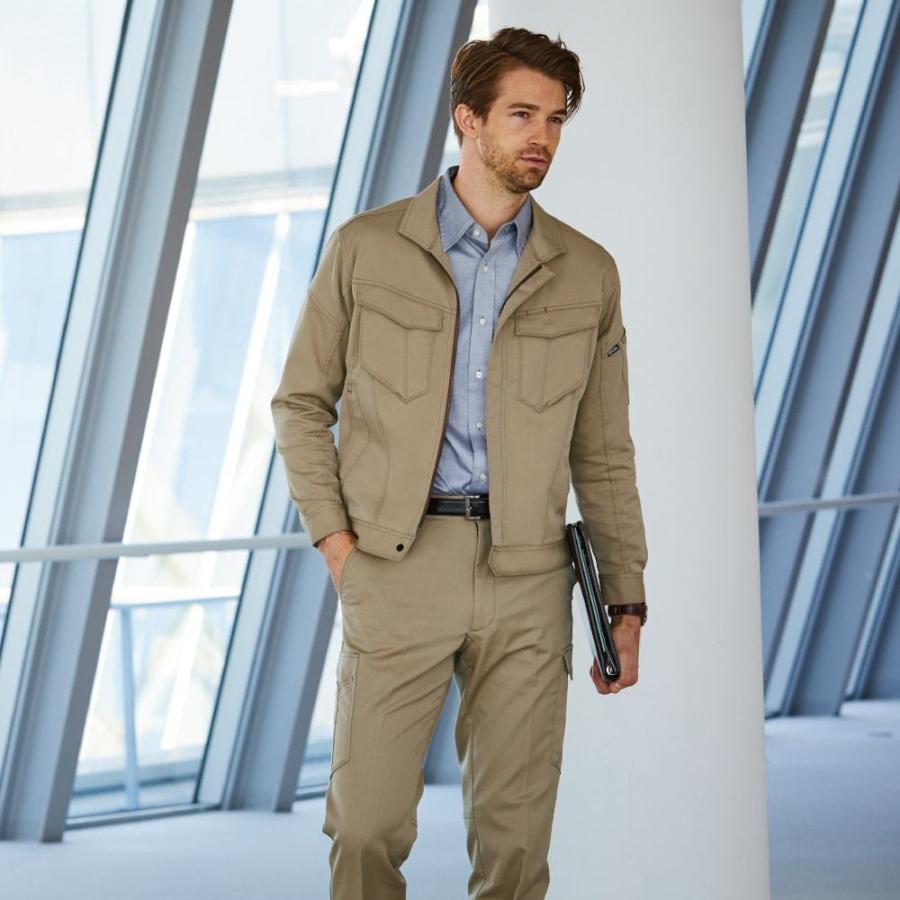 桑和 ソウワ 上下セット 秋冬 作業服 制電 タフ素材 ストレッチ 消臭 レディース メンズ 作業着 SOWA 3002-00 ジャンパー 3002-08 カーゴパンツ : set-3002 ...