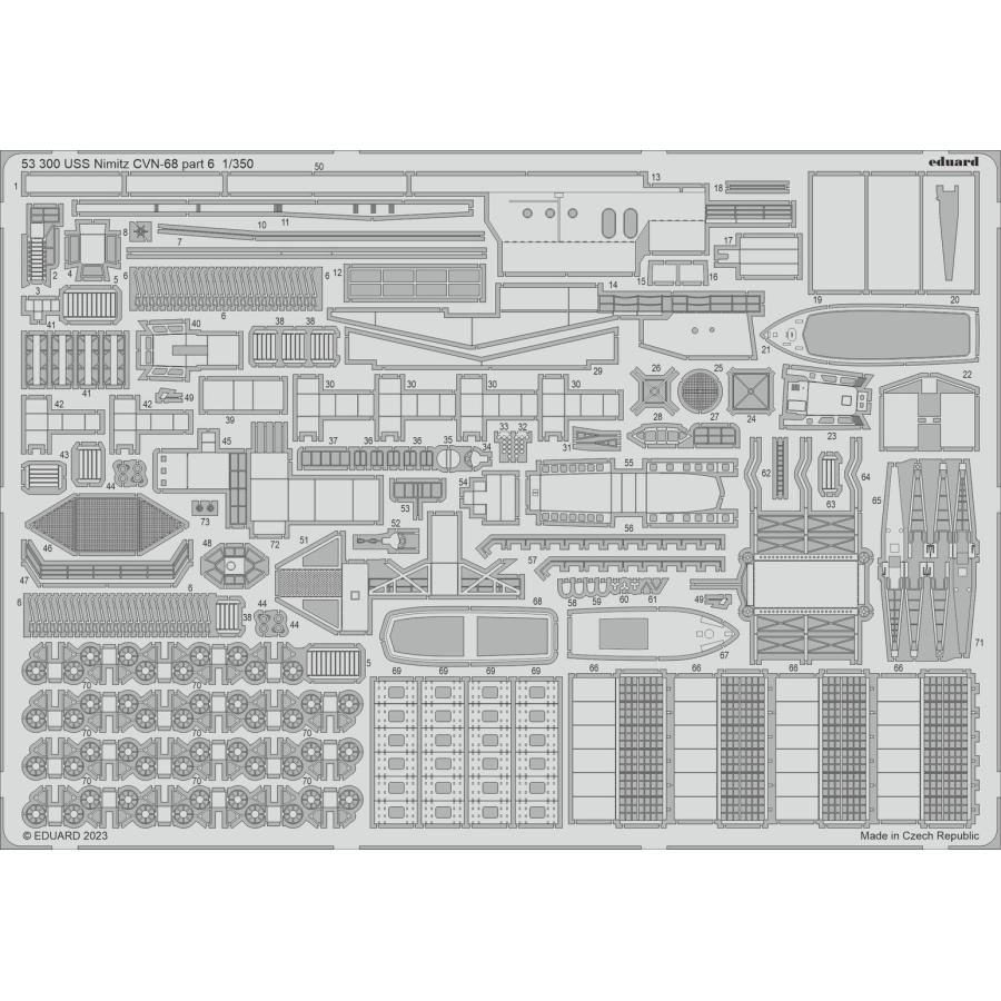 エデュアルド エデュアルド(53300) 1/350 USS Nimitz CVN-68 part6用エッチングパーツ(トランぺッター用 ...