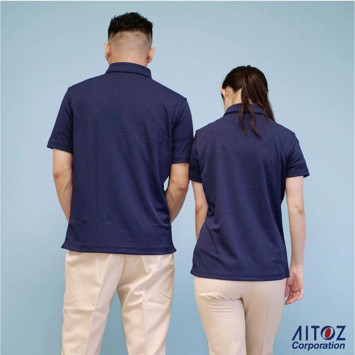 [ネコポス] 半袖ポロシャツ アイトス AITOZ 男女兼用 介護 ヘルパー デイサービス 事務職 az-10599 :az-10599:作業服・空調服・医療白衣のWorkTK - 通販 ...