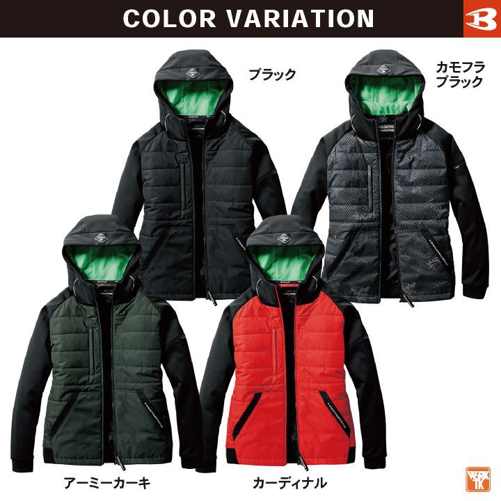 BURTLE バートル 長袖防寒ヒートジャケット 防寒着 サーモクラフト 秋冬 撥水 防水 ストレッチ 防風 作業着 電熱 おしゃれ メンズ レディース 単品 bt-3210-t : 作業服 ...