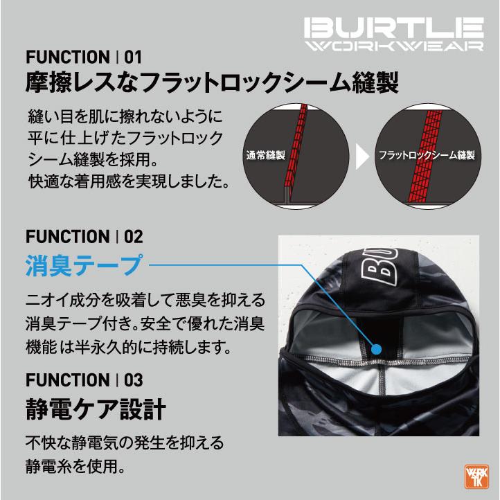 BURTLE 2枚セット バートル ストレッチ バラクラバ 秋冬 防寒 目出し帽 吸汗速乾 メンズ レディース 仕事服 作業着 ネコポス (即日出荷) bt-4068-s2 : 作業服・空調服 ...