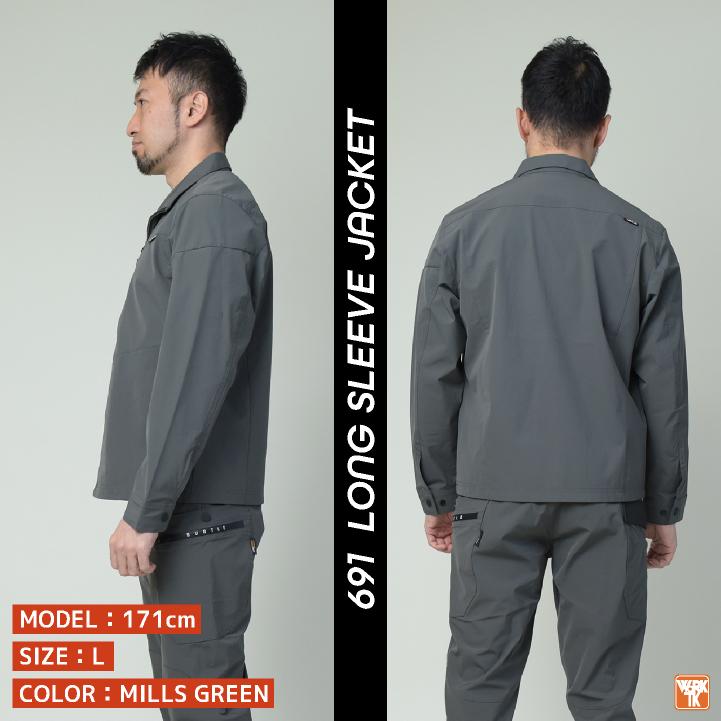 BURTLE バートル ストレッチ 長袖 ジャケット 冷感 コーデュラ 春夏 ブルゾン ジャンパー メンズ レディース 作業着 作業服 おしゃれ カジュアル 人気 bt-691 : 作業服 ...