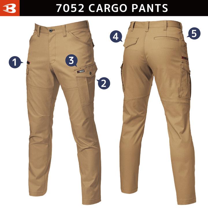 BURTLE バートル 作業着 カーゴ パンツ SDGs ストレッチ 春夏 秋冬 作業ズボン メンズ レディース 建築 営業食 運送 倉庫 物流 ユニフォーム 制服 bt-7052 : 作業服 ...