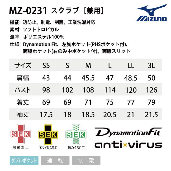 チトセ ミズノ スクラブ MIZUNO 抗菌 病院 医療用白衣 半袖 チームスクラブ 白衣 男性 女性 兼用 抗ウイルス 制菌 抗カビ 制電 吸汗速乾 ネコポス ct-mz0231 : 作業服 ...