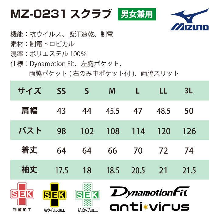 [即日出荷]ミズノ スクラブ MIZUNO 抗菌 病院 医療用白衣 半袖 白衣 男性 女性 抗ウイルス 制菌 抗カビ 制電 吸汗速乾 チトセ [ネコポス] ct-mz0231 :ct ...