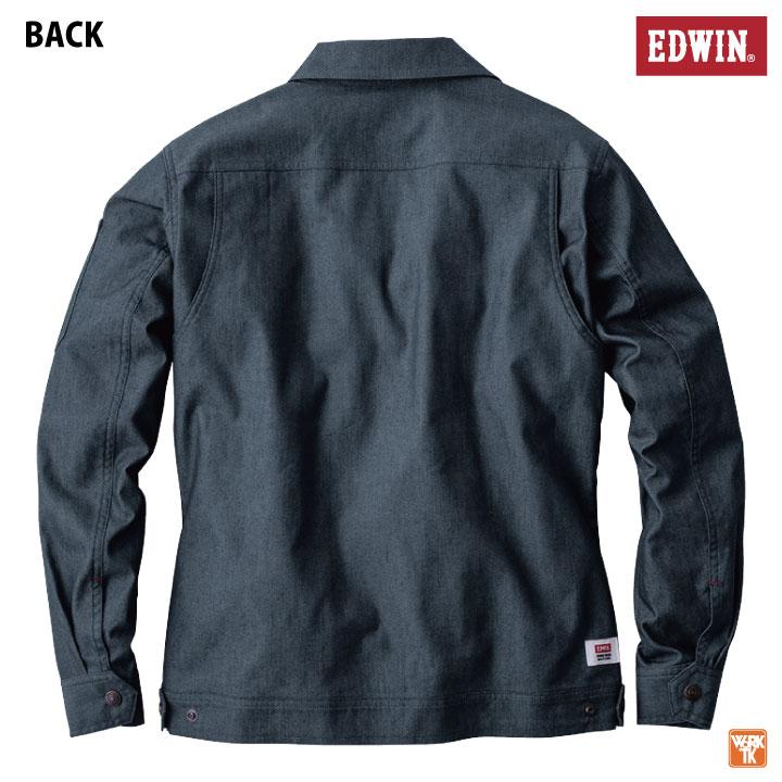 EDWIN エドウィン ブルゾン 長袖 ジャケット ジャンパー 春夏 秋冬 メンズ レディース 仕事服 作業着 おしゃれ カジュアル 大きいサイズ 4L 5L edwin-23020-b ...