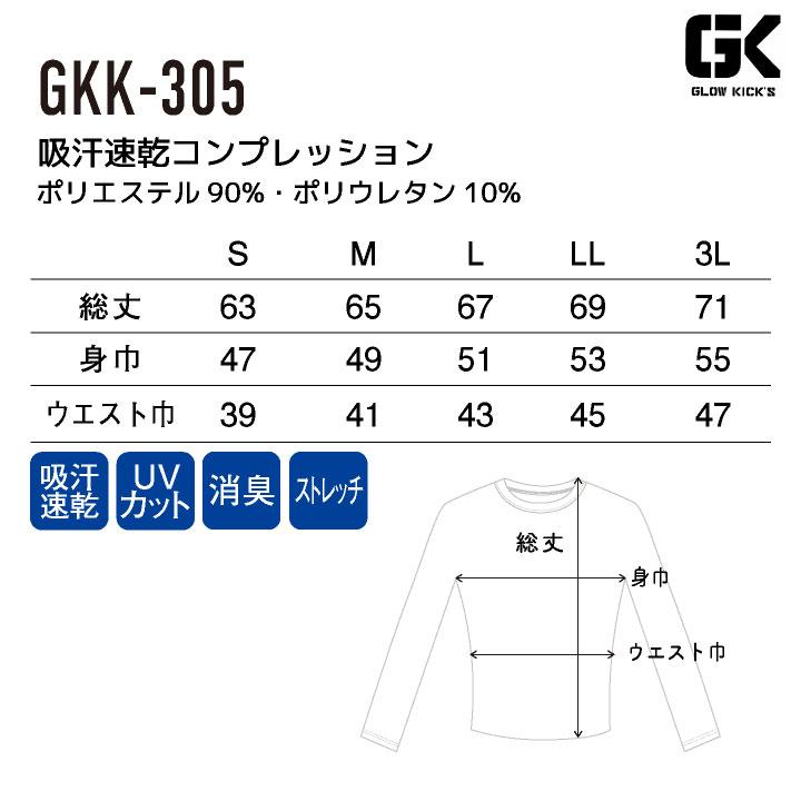 ケイゾック 吸汗速乾コンプレッション 春夏 秋冬 インナー 吸汗速乾 UVカット ストレッチ 消臭 ドライ オールシーズン (ネコポス) (即日出荷) kc-gkk305 : 作業服・空調服 ...