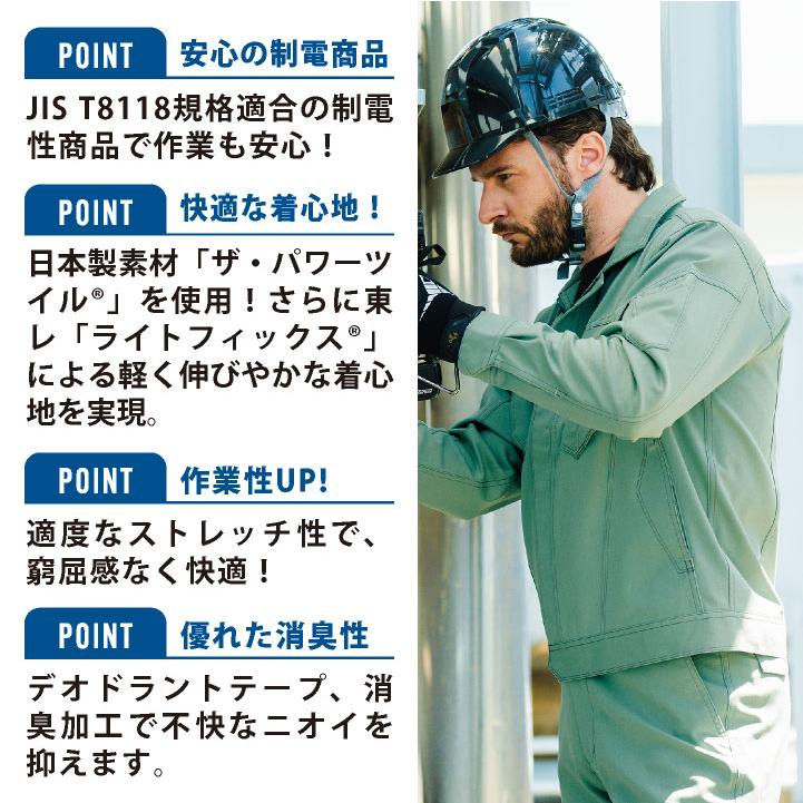 SOWA ストレッチ ブルゾン 長袖 ジャケット ジャンパー JIS T8118 規格適合 制電 春夏 秋冬 作業着 作業服 メンズ レディース 大きいサイズ 桑和 sw-3002-00-b ...