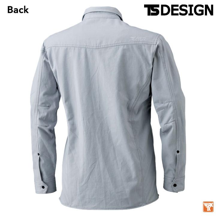 TS-DESIGN 長袖シャツ ストレッチデニム 綿100 春夏 秋冬 作業服 作業着 メンズ レディース カジュアル SS S M L LL 3L 4L TSデザイン TOWA 藤和 tw ...