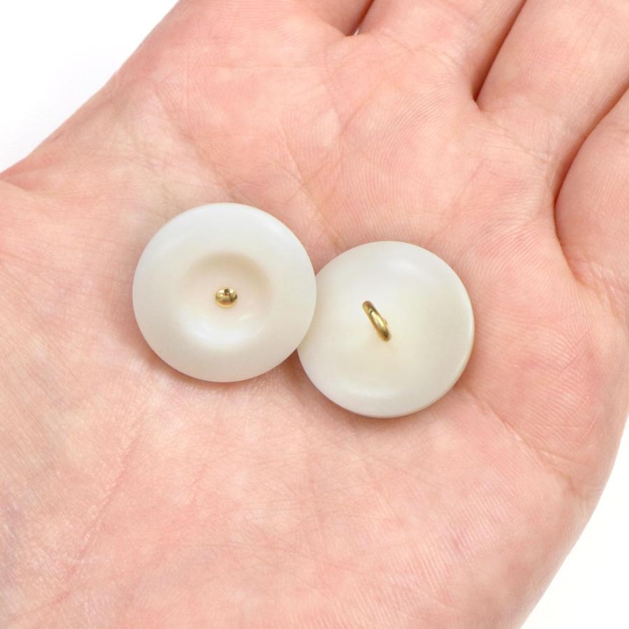 きらきらぷんぷん丸 ナットボタン 足つきボタン 白 メタル ゴールド 足つき ウッド ボタン 飾りボタン 5個入り B-1052 : あんしんや - 通販 - Yahoo!ショッピング