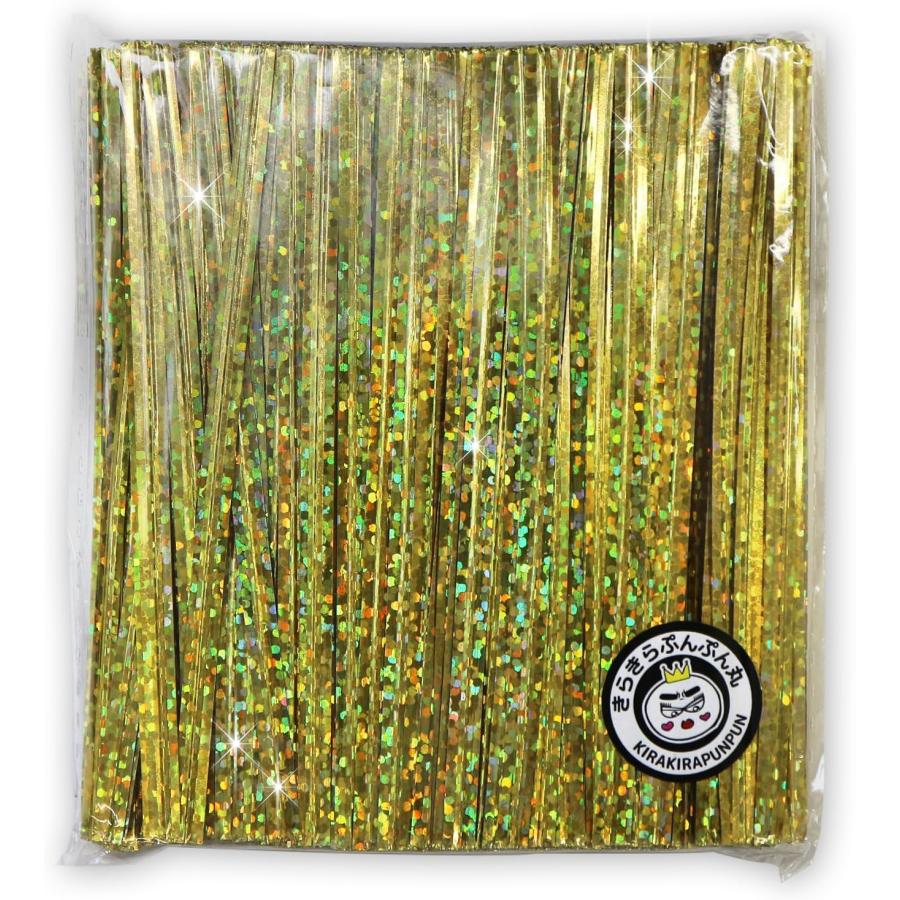 きらきらぷんぷん丸 ラッピングタイ 金 ゴールド ホログラム ワイヤー ビニールタイ 包装用 幅4.2mm×長さ10cm【500本入り】 BNT-001 : あんしんや - 通販 ...