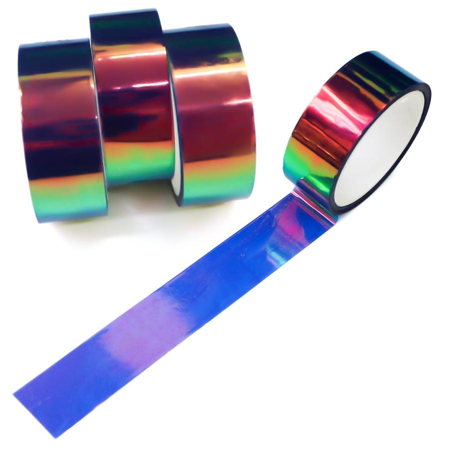 オーロラテープ【レッドパープル】粘着あり OPPテープ ホログラム デコレーション ラッピング用に【約15mm×5m】4巻 HG-059 : hg-059 : あんしんや - 通販 ...
