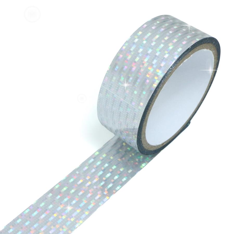 きらきらぷんぷん丸 ホログラムロールテープ ドット（約15mm×5m）1巻 粘着あり プリズムテープ デコレーション ラッピング キラキラ HG-071 : あんしんや - 通販 ...