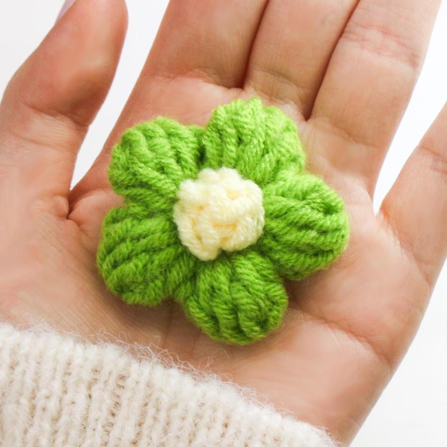 毛糸 花 パーツ 立体緑 フラワー 手芸 ハンドメイド パーツ デコパーツ デコレーション 5個入りきらきらぷんぷん丸 KITP-005 :KITP-005:あんしんや - 通販 ...