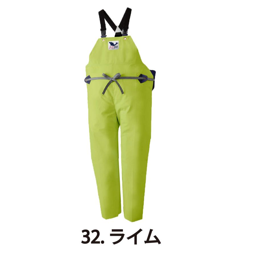 レインサロペット SS マリンエクセル オーバーオール 漁師カッパ 水産 高強度 ネイビー ライム S/M/L/LL プロ仕様 日本製 LOGOS 12280 : ワークウェイ 作業着 手袋 ...