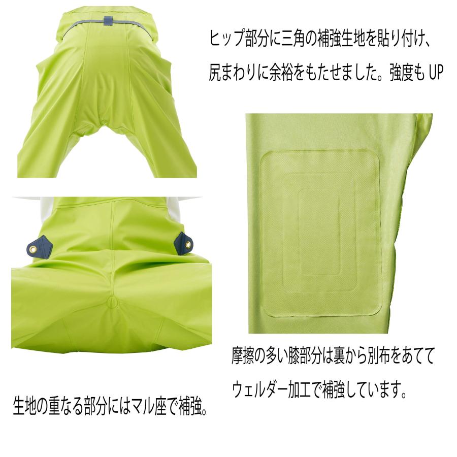 レインサロペット SS マリンエクセル オーバーオール 漁師カッパ 水産 高強度 ネイビー ライム S/M/L/LL プロ仕様 日本製 LOGOS 12280 : ワークウェイ 作業着 手袋 ...