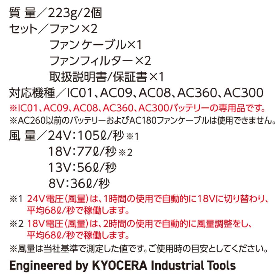 BURTLE AIR CRAFT エアクラフト ファンセット ファンユニット 24V 2025年 防水 熱中症対策 バートル AC09-2 : ワークウェイ 作業着 手袋 合羽 長靴の専門店 ...