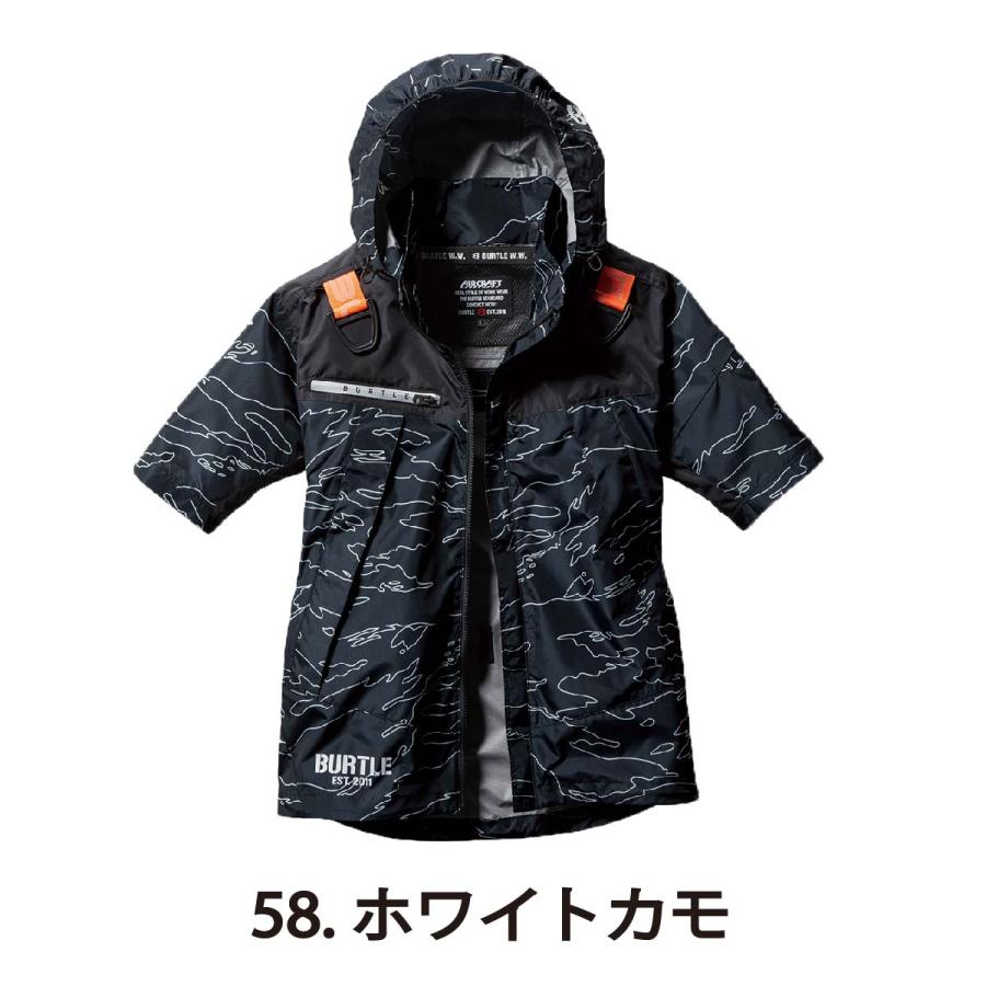 AIR CRAFT エアクラフト ファン専用 マウンテンパーカ 半袖ブルゾン 空調ウェア 服のみ アウトドア 熱中症 ポリ100％ BURTLE バートル AC1196 :ac1196:ワーク ...