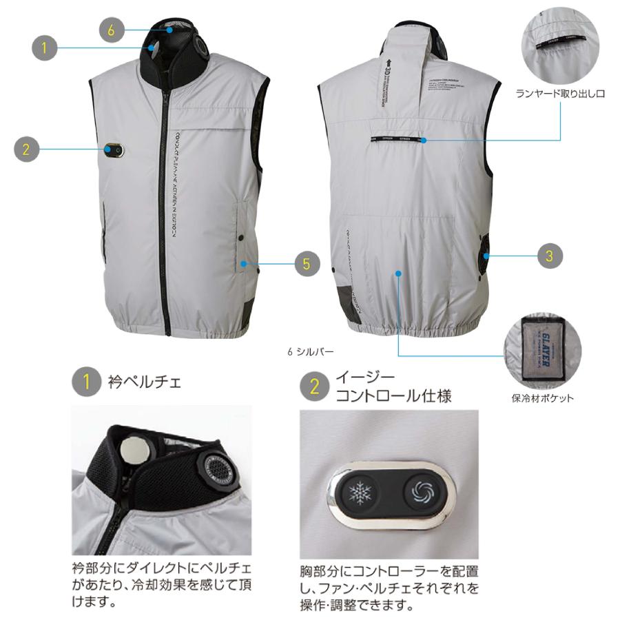 空調風神服 EXFROZEN ハイブリッド クール ベスト ペルチェ 空調ウェア ファン バッテリー フルセット 熱中症対策 サンエス EF92592S : ワークウェイ 作業着 手袋 合羽 ...